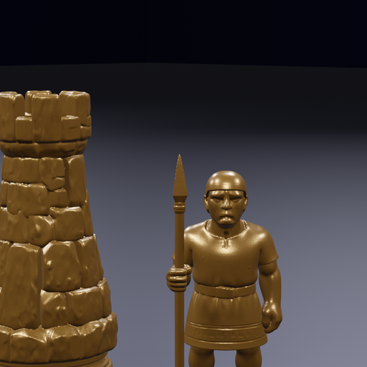 ♟️ Inca Chess Set・ STL File for 3D printing・Cults