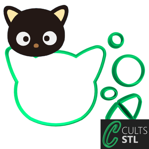 STL file CHOCOCAT CUTTER - HELLO KITTY - 6cm 👋 ・Model to download and ...