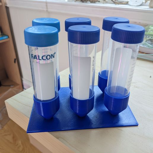🧪 Falcon Tube 50 mL Holder x6・Free STL File for ・Cults