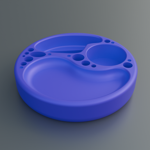 🐉 Rolling Tray With Spin Ashtray - Round・ STL File for 3D printing・Cults