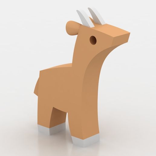 🦌 CUTE DEER ANIMAL TOY 3D PRINTABLE MODEL・ STL File for 3D printing・Cults