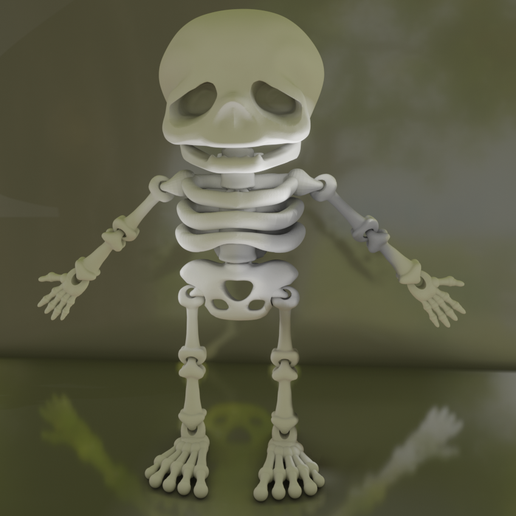 💀 cute skeleton・ STL File for ・Cults
