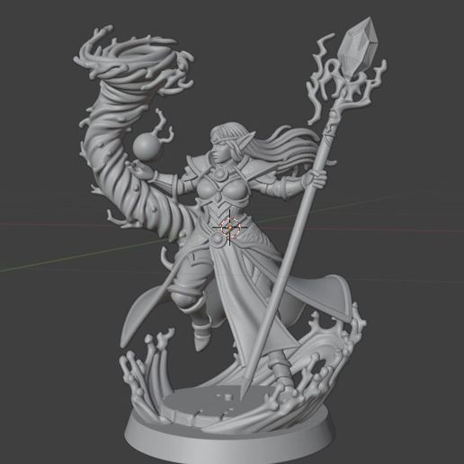 🧝 elf female mage・ STL File for 3D printing・Cults