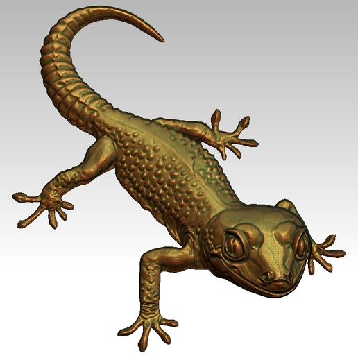 🦎 Lizard CNC Relief Model・ STL File for 3D printing・Cults