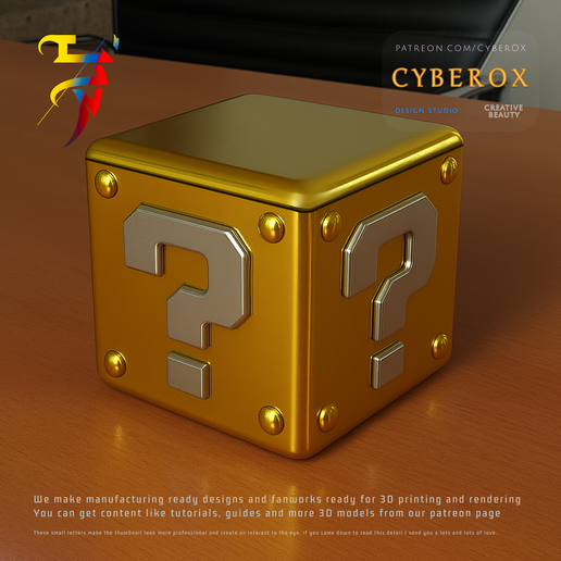 Question Block Mario・ 3MF File for 3D printing・Cults