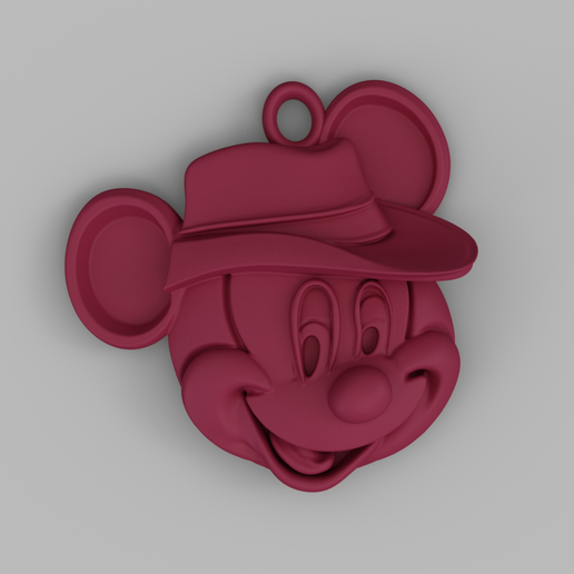 🗝️ Mickey Pendant - Disney Keychain・ STL File for 3D printing・Cults