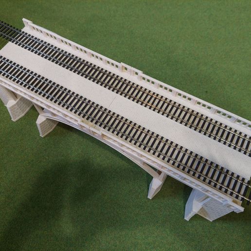 🛤️ [ZM H0 scale] Concrete Double-track Railway bridge・ STL File for 3D ...