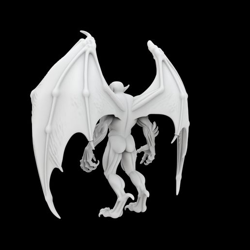 🐉 Winged Demon with Bat-Like Wings 3D Printable Model・ STL File for 3D ...