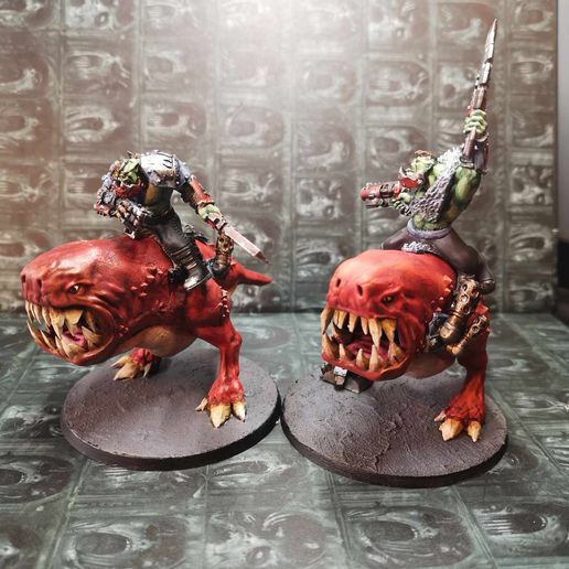 🎲 Squiggly mount for bossy greenskins・ STL File for ・Cults