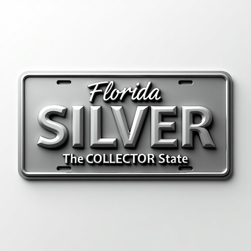 🪙 florida license plate SILVER coin bar token wall art・ STL File for 3D ...