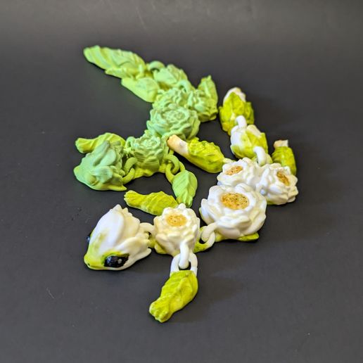 🪷 Articulated Lotus Dragon・Free STL File for 3D printing・Cults