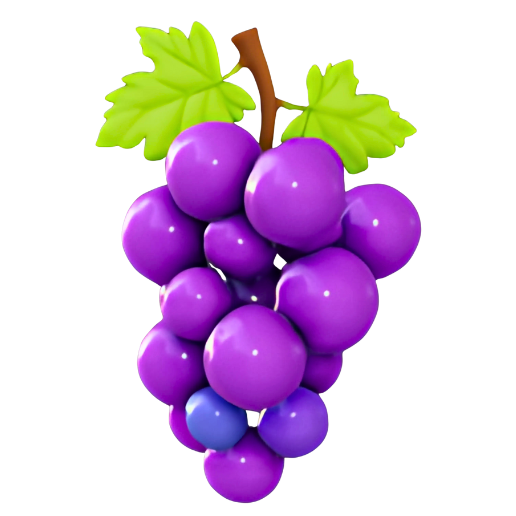 🍇 Cartoon Grape Cluster・ STL File for 3D printing・Cults