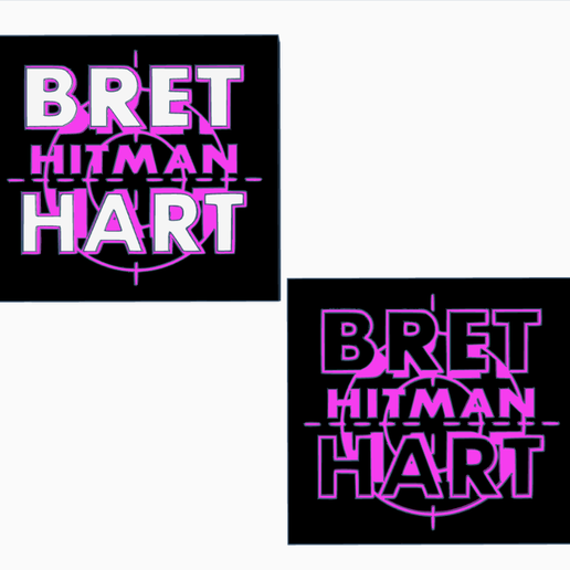 Fichier STL 2x BRET HART (WWE) TARGET Logo Display by MANIACMANCAVE3D 🤼 ...