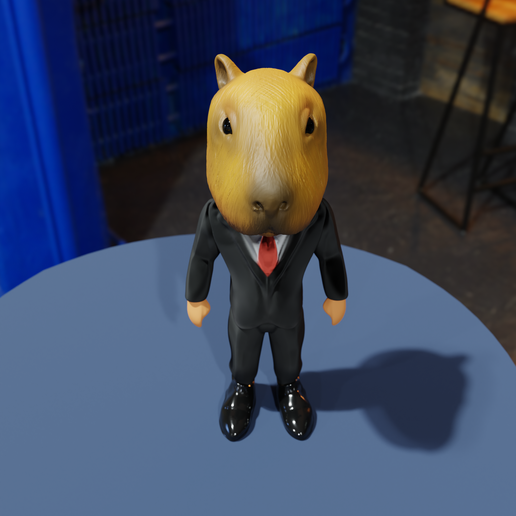 🎨 Capybara Gentlemen・Free STL File for ・Cults