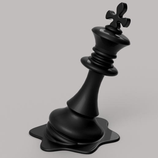 STL file melted chess king and queen 🫠 ・3D printer model to download・Cults