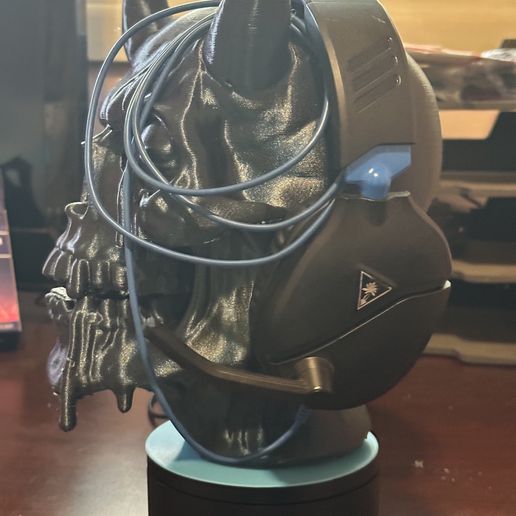 💀 Horned skull Headphone Holder・ 3MF File for 3D printing・Cults