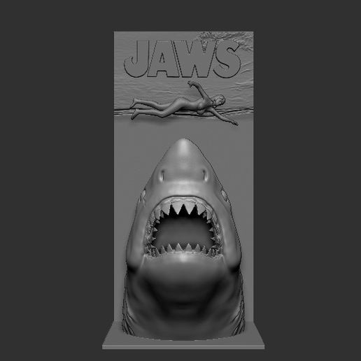 🎬 Jaws PosterArt・ STL File for 3D printing・Cults