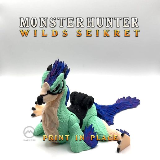 👹 Monster Hunter Wilds – Seikret & Palico Print-in-Place・ STL File for ...
