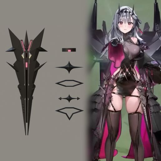 ️ Modernia Second Affection - Clothes Accesories - NIKKE: Goddess of Victory Cosplay・ STL File ...