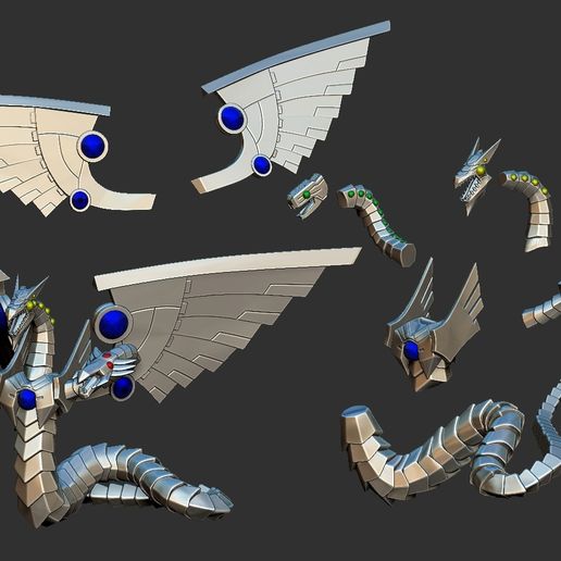 Archivo STL Yugioh Cyber End Dragon 3D print model Stl figure 🔚 ・Plan imprimible en 3D para ...