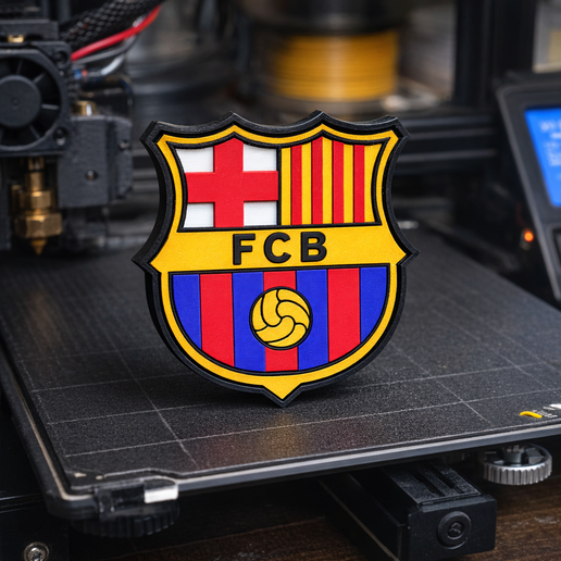 🛡️ BARCELONA CLUB SHIELD PREMIUN・ STL File for 3D printing・Cults