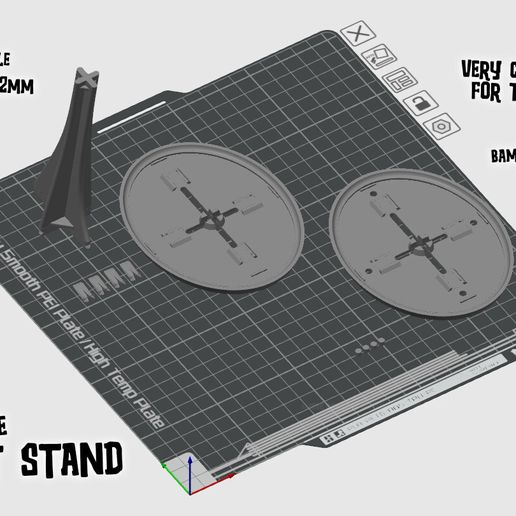 🎲 Flight Stand portable 120x92mm・ 3D File for 3D printing・Cults