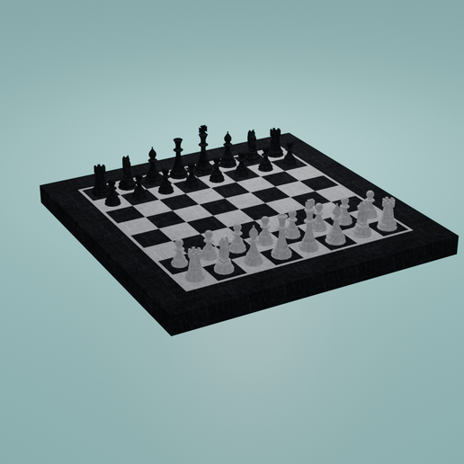 ♟️ Royal Clash: Marble Stone 3D Chess Set・ STL File for 3D printing・Cults