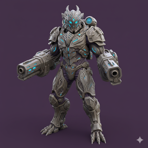 🎲 Single STL Bio-Enhanced Elite Shock Trooper - Armored Sci-Fi Warrior ...