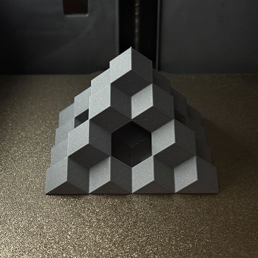 🎚️ Rhombic Dodecahedral Sierpiński Fractal Pyramid - Level 2・Free STL ...