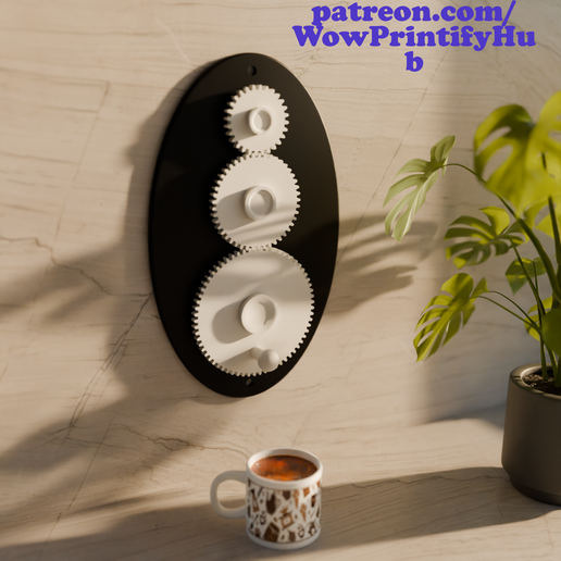 ⚙️ Mechanical Gear Wall Decor STL | Modern Industrial Wall Art | 3D ...