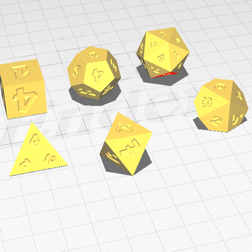 dice faces 3d
