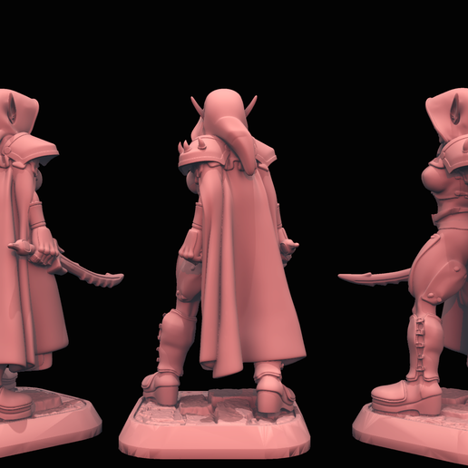 🧝 Dark Elf Female 01・ STL File for 3D printing・Cults
