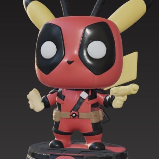 🐉 Pikachu Deadpool Mashup Funko Pop・Archivo 3D para Impresión 3D・Cults