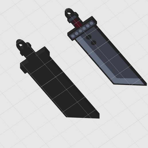 🗡️ Buster Sword Cloud Final Fantasy 7 Keychain x 2 (One and Mirror ...