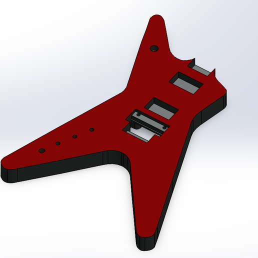 ⬅️ Left Handed Dean ML Style Guitar Body | SolidWorks CAD Model | DIY ...