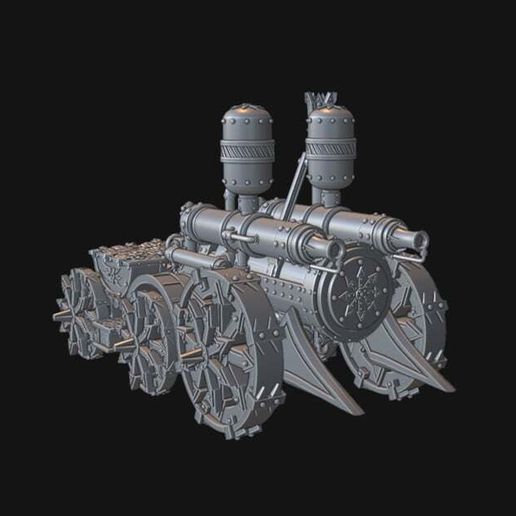 🚆 Evil Dwarf Iron Demon Train UPGRADE COMPONENTS 28mm・ 3D File for 3D ...