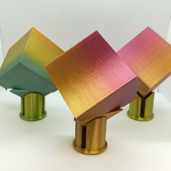 3D printable Spinnable Cube: All in One・Cults