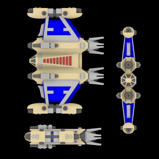 🎲 Belt Alliance Starfox Medium Fighter・ STL File for 3D printing・Cults