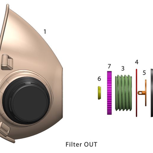 😷 COVID-19 protection mask・Free 3D File for ・Cults