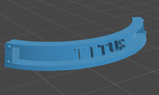 STL file TITUS NAME PLATE 32MM 🛰 ・3D printer model to download・Cults