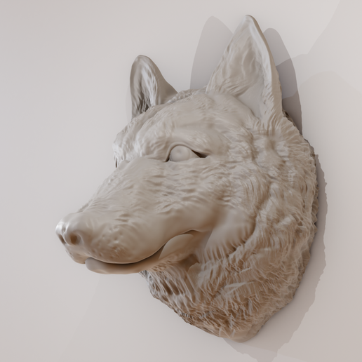 STL file husky dog head wall mount stl 🐕 ・3D printable model to ...