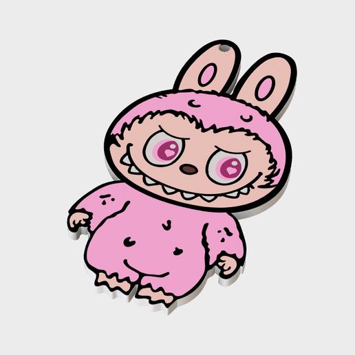 🗝️ Labubu Keychain Combo 5 Models・ 3MF File for 3D printing・Cults