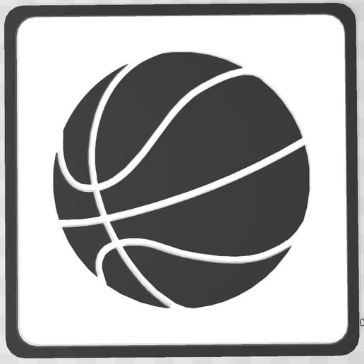 🏀 Basketball 2D Wall Art・ 3MF File for 3D printing・Cults