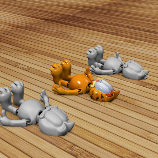 🗝️ Flexi Keychain - Garfield・Free 3D File for 3D printing・Cults