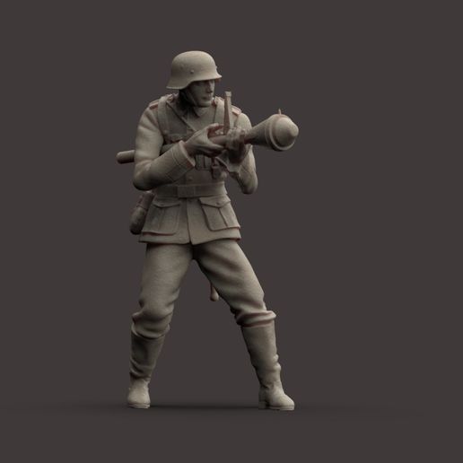 🫡 German Soldier and Faustpatrone・ STL File for 3D printing・Cults