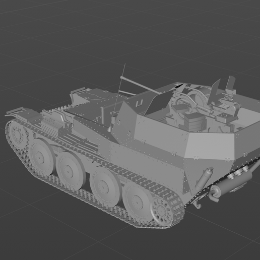 🔫 German Flak 38t Ausf. M self-propelled anti-aircraft gun 3D model ...
