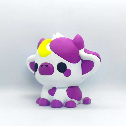 🐄 Kawaii Cow - Moon・ 3D File for 3D printing・Cults
