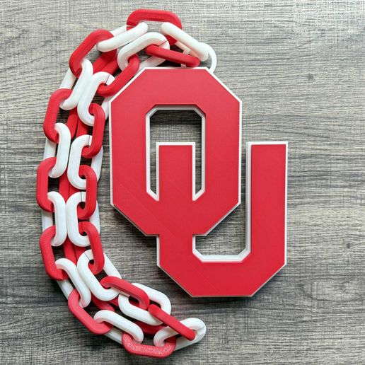 ⚽ Oklahoma Sooners Logo Oversized Necklace, Hype Chain・ 3D File for 3D ...