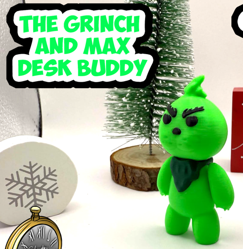 🎄 The Grinch Desk Buddy with Flexi-Arms・ STL File for 3D printing・Cults