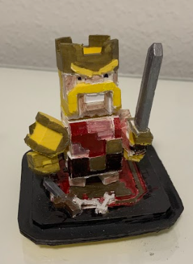 🤴 Pixel King from Clash of Clans・Free STL File for ・Cults